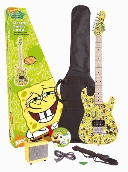 SPONGEBOB 7/8 E-Gitarre mit Verstärker und Zubehör | kaufen günstig ...